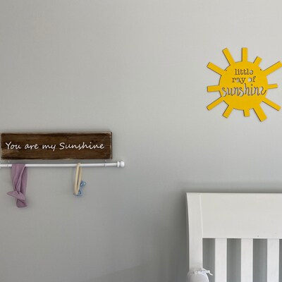 Little Ray of Sunshine Wood Sign Baby Nursery Decor Modern Kids Room ...