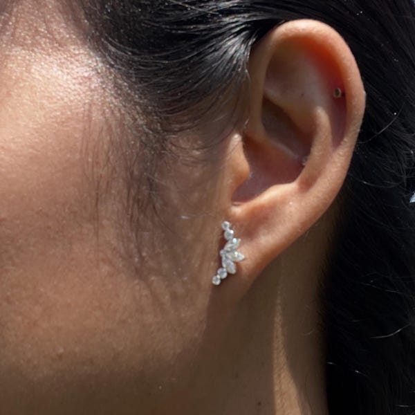 14K Gold Flower Threaded Back Stud Extra Post Selection for Threaded ...