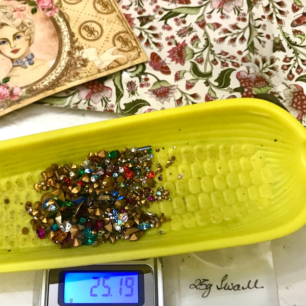 Vintage Swarovski Rhinestone Lot Fancy Crystal Clay Mix 10pp - 34SS ...