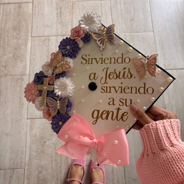 Pink Graduation Cap Topper - Etsy