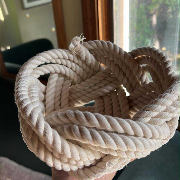 Cotton Nautical Rope Bowls, Storage Rope Containers, Beach House Decor ...