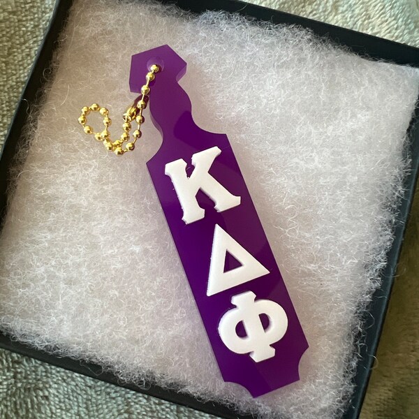 Personalized Clear Acrylic Greek Paddle Keychain 3 Inch Greek Gift ...
