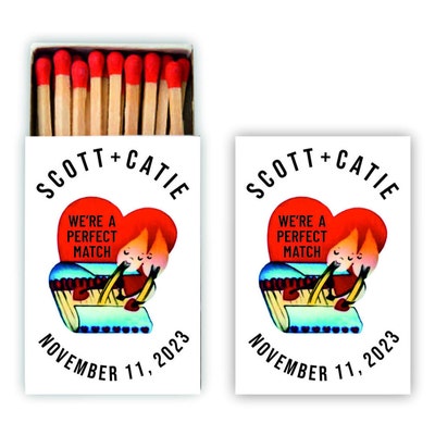 Set of the Perfect Match Matches Personalized Matchbox - Etsy