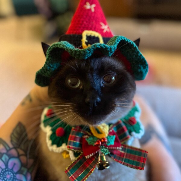 Furry Festivities: Handcrafted Christmas Pet Ensemble for Cats Dogs|pet ...