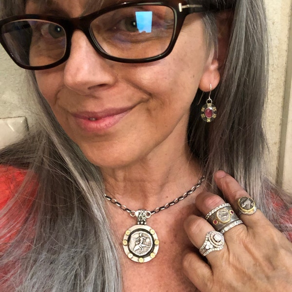 Gemstone Pendant, Neutral Colors - Etsy