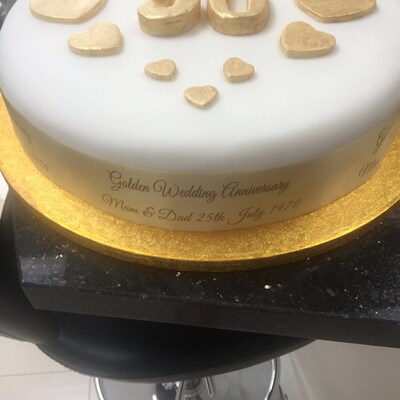 Personalised WEDDING ANNIVERSARY Ribbon Customised for Silver, Ruby ...