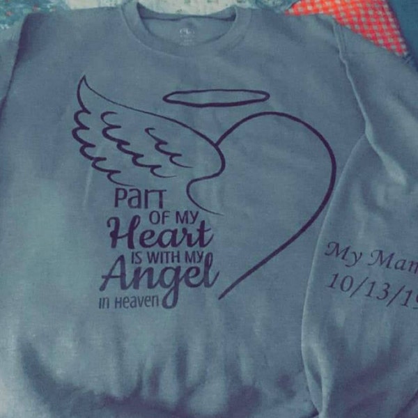 Angel Wings Memorial SVG: Part of My Heart in Heaven, Mourning Gift ...