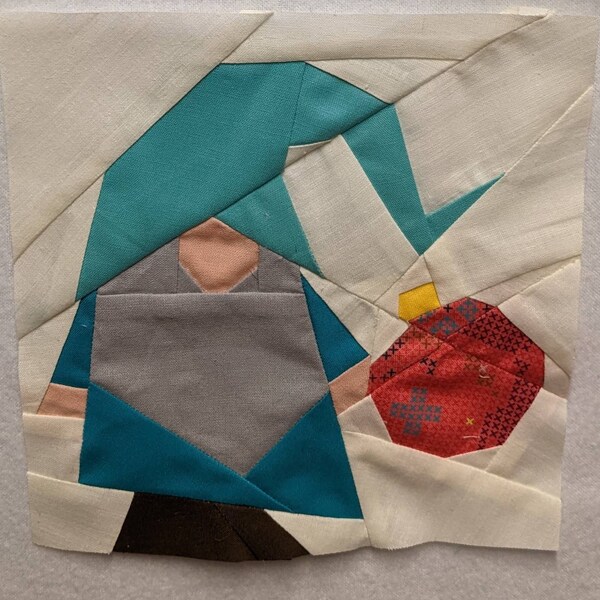 GNOME WITH ORNAMENT Paper Pieced Block Pattern in Pdf - Etsy