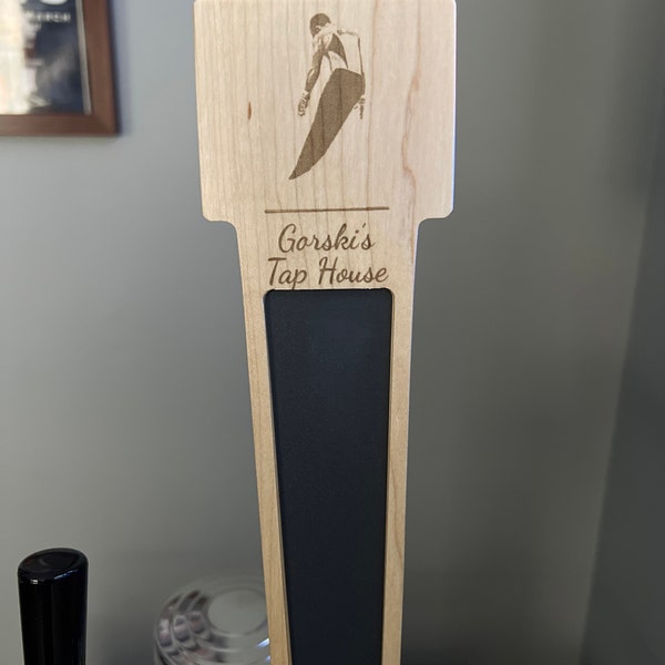 Custom Monogram & Name Tap Handle - Black or White - Etsy