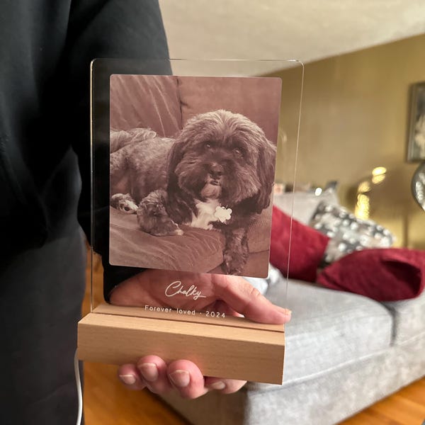 Custom Photo Collage Plaque, Personalized Picture Frames Glass Art ...