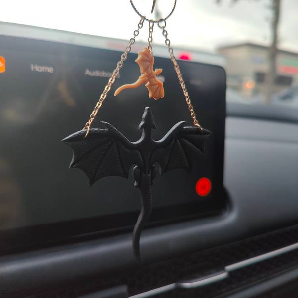 Dragon Car Hanger | Wall Hanger | Dragon Decor | Small Gold Dragon With ...