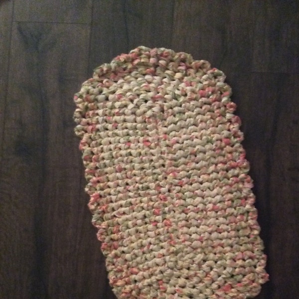 Orange, Brown, Tan Handmade Crocheted Rag Rug CP218 - Etsy