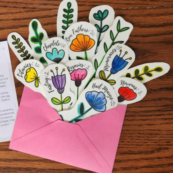 Spiritual Bouquet Prayer Card - Birth, Baptism, Wedding, Mother's Day ...