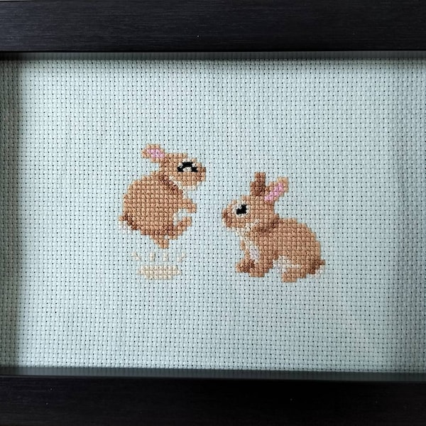 Rabbits Cross Stitch Pattern PDF Bundle Set of 7 Bunny Patterns Instant ...