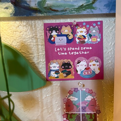 Cat Cafe Art Print Coffee Shop Cute Art Print Kawaii Art Print ...