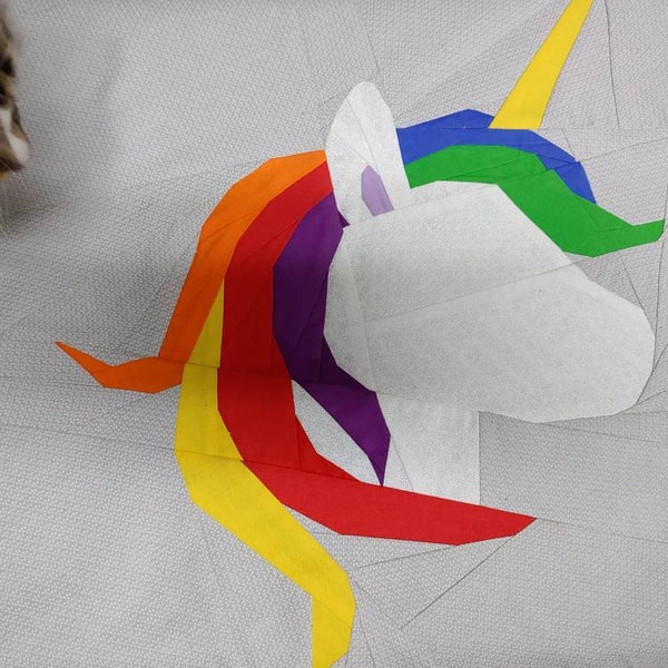 I Believe in Unicorns, Foundation Paper Piecing Pattern (FPP), Quilt ...