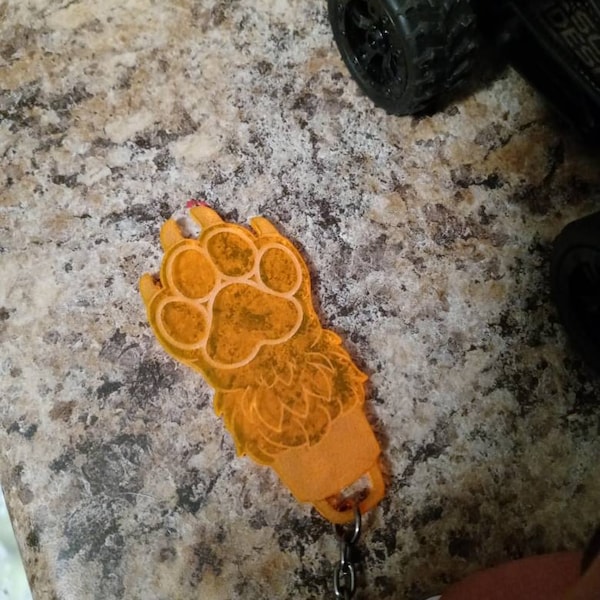 Mini Glow Paw Keychain / UV Glowing Furry Fandom Paws - Etsy