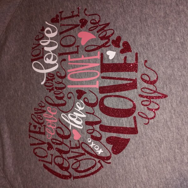 Love SVG Valentine Heart Svg File for Cricut, Love Lettering SVG Word ...