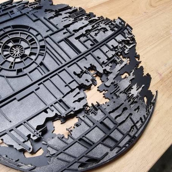 Death Star 5 Layers 2.5D Laser Cut File | Star Wars Decor Model ...