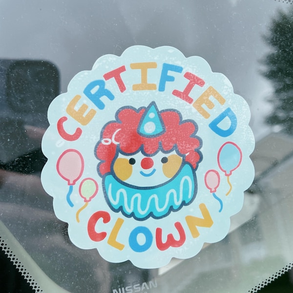 Certified Clown Car Sticker - Etsy