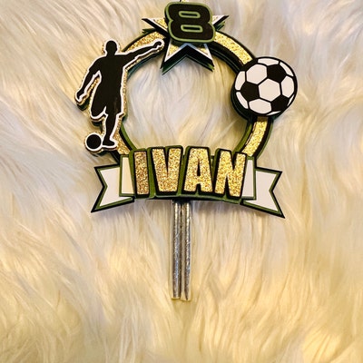 Soccer/football Cake Topper SVG Layered Cut File / Instant Download ...