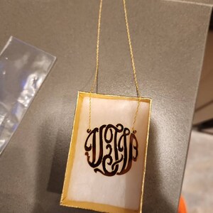 Timeless Monogram Necklace Initial Pendant Handcrafted Designer ...