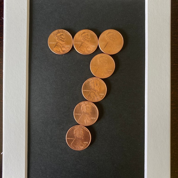 Copper Coin 7 Year Anniversary Gift - NO FRAME - Etsy
