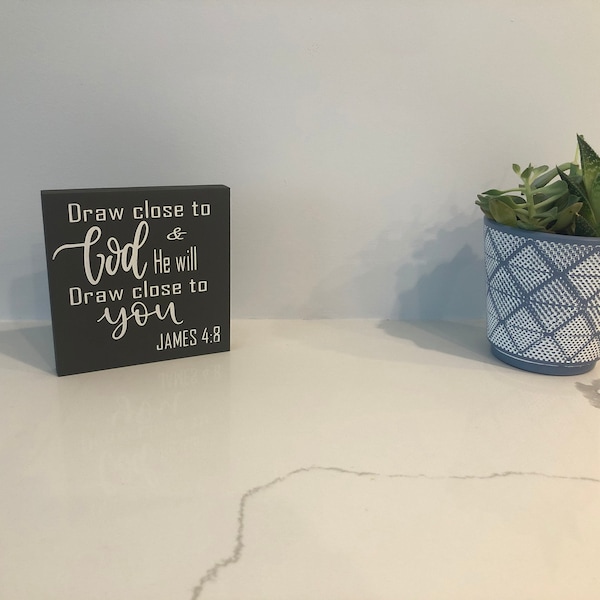 Mini Bible Verse Sign, Scripture Sign, Religious Sign, Shelf Sitter ...