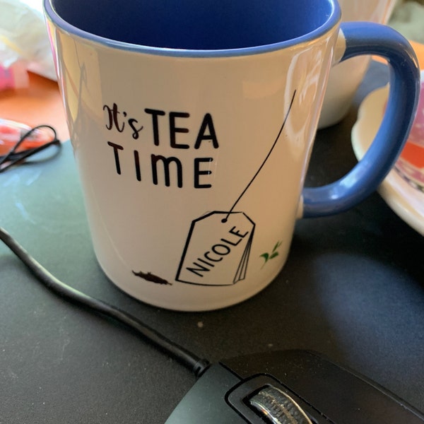 Personalized Tea Mug. It's Tea Time Mug. Mothers Day, Birthday Gift for ...
