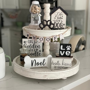 Dog Tiered Tray Decor, Tiered Tray Decor Bundle, Personalized Dog Decor ...