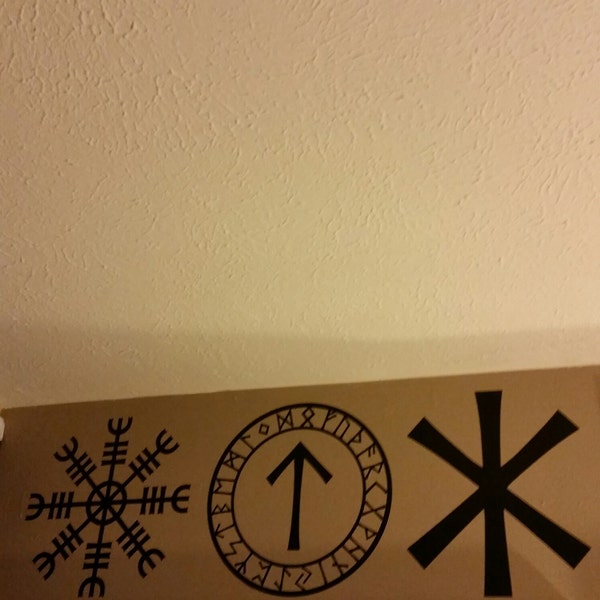 Hagal Rune Vinyl CAR DECAL Pagan Wiccan New Age Art Protection Symbol ...