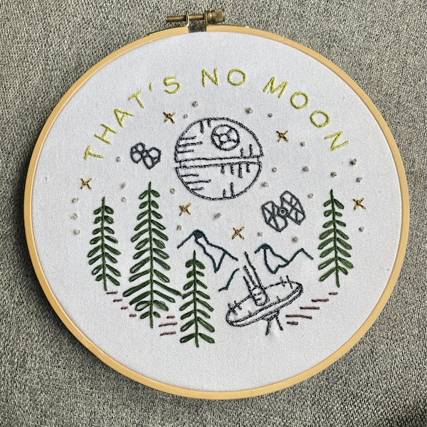 PDF PATTERN - Star Wars Death Star Embroidery - Etsy