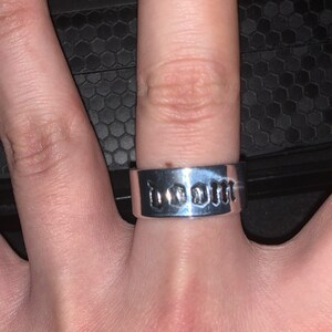 Doom Ring, Metal, Doom Metal, Metalhead, Aluminum Cuff Ring - Etsy