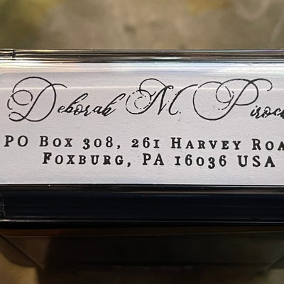 Personalized Address Stamp Labels Self Ink 3 Line Modern Business ...