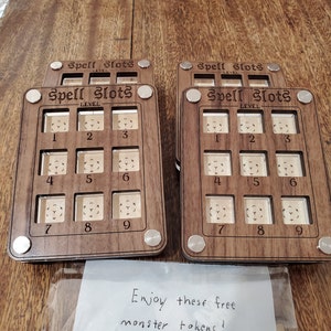 D&D Spell Slot Tracker Dungeons and Dragons Spell Counter Spell Slot ...