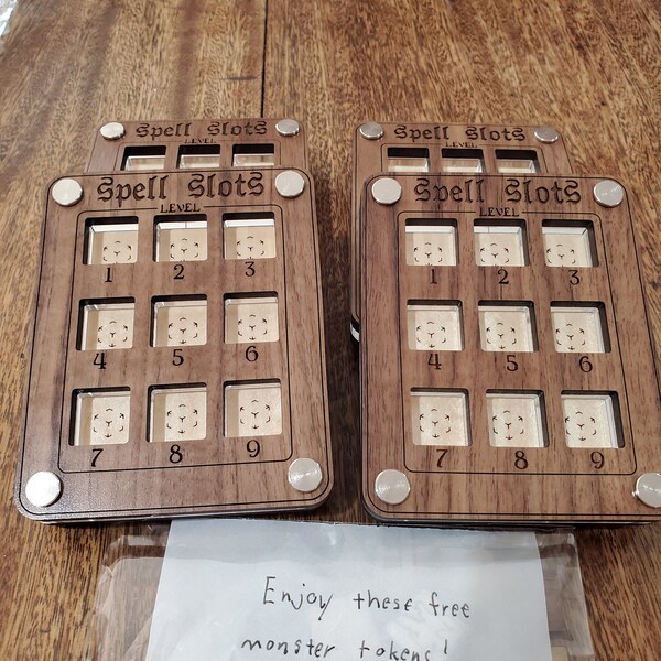 D&D Spell Slot Tracker Dungeons and Dragons Spell Counter Spell Slot ...