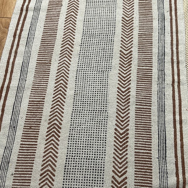 2x6 Ft Cotton Rug Runner Kitchen Runner / Stair Runner / Runner / Table ...