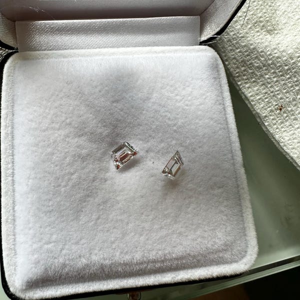 Cadillac Step Cut IGI Certified Loose Diamond for Twisted Wedding Band ...