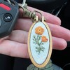 Mini Poppy Flower Embroidery Keychain - Etsy