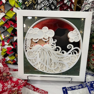 3D SANTA Svg Father Christmas Svg CHRISTMAS Svg CHRISTMAS Shadow Box ...