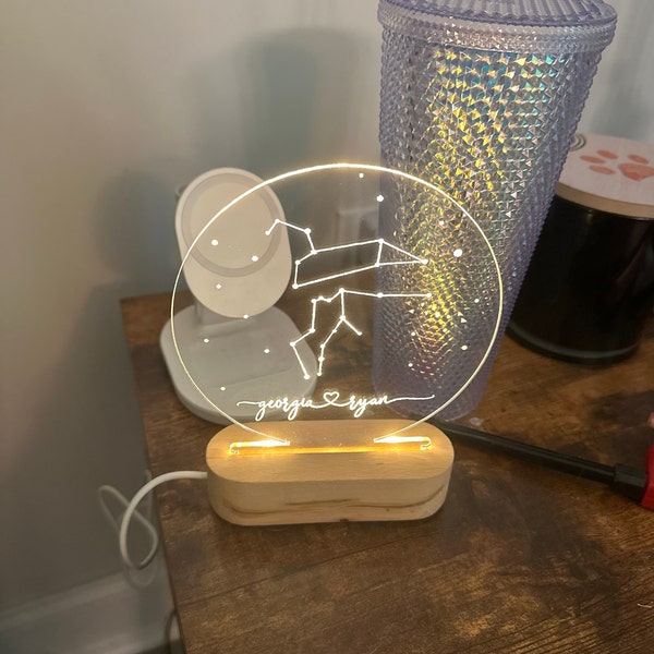 Zodiac Signs Night Light - Astrology Valentines Day Gift - Zodiac Gifts ...