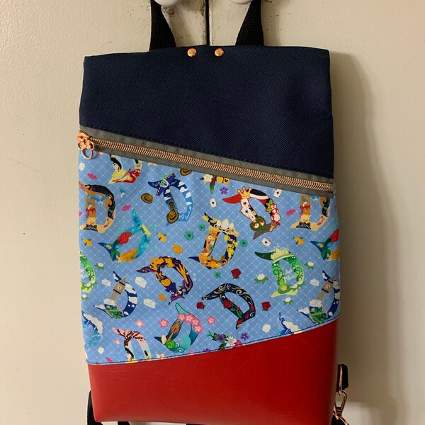 PDF Pattern Download | "april" Slim Backpack / Sling Bag | Front Zipper ...