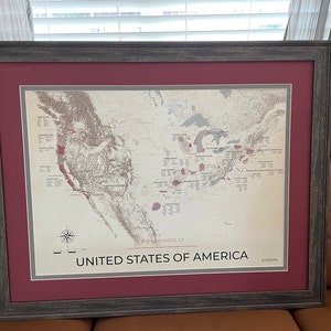 Wine Map and Vineyards of France Poster 50x70 Vintage - Etsy