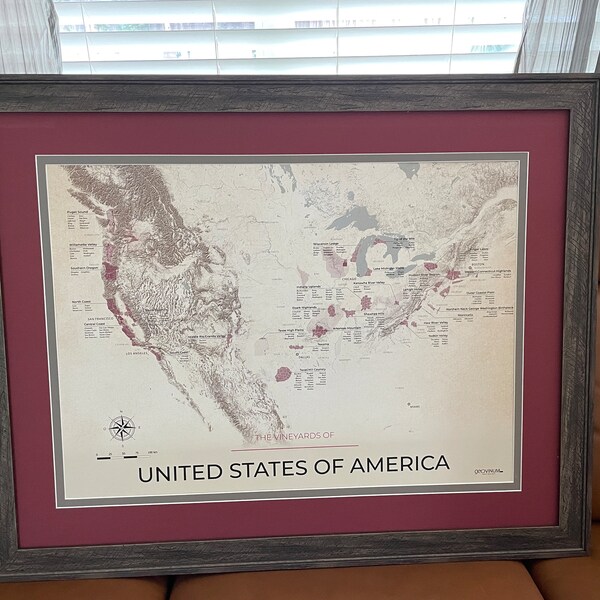 Wine Map and Vineyards of France Poster 50x70 Vintage - Etsy