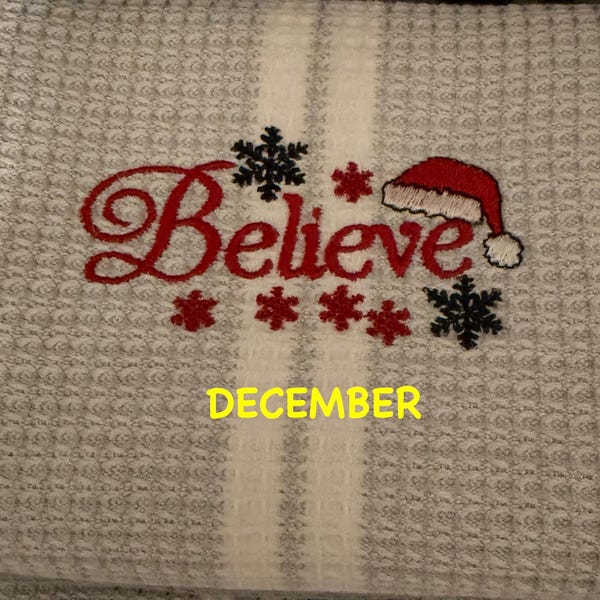 Christmas Embroidery Designs, Believe Embroidery Design, Believe ...