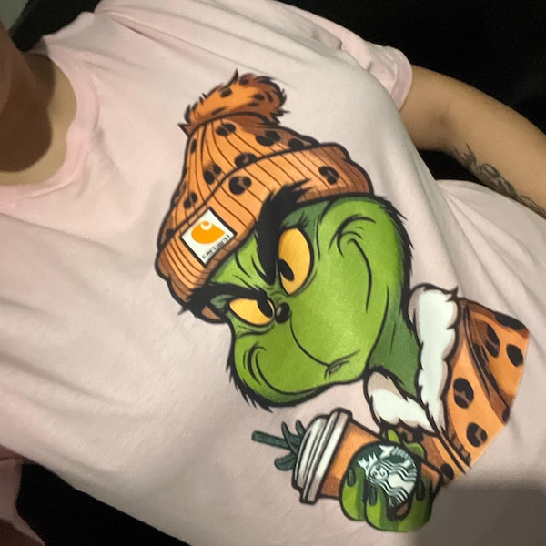 Grinch Face Shirts, Green Goblin Grinch Tshirt, Funny Grinchmas Shirt ...