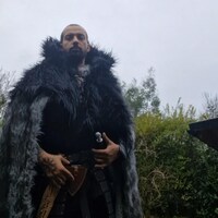 Brown Wolf Fur Cloak Coat Shoulder Mantle Viking Shoulder Cape Medieval ...