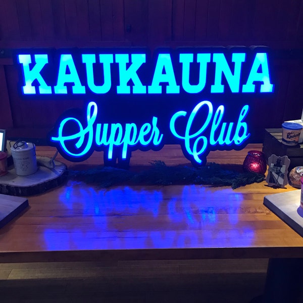 Custom Wooden LED Signs, LED Sign, Custom Wood Sign, LED Art, Wall Art ...