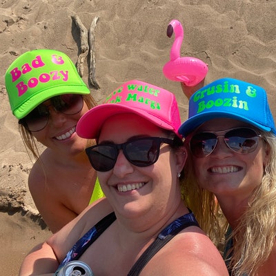 Puff Neon Trucker Hats/ Pool Party / Beach Vacation / - Etsy