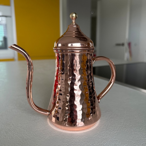 Hammered Copper Oil Bottle, Pure Copper Oil Cruet, Handmade Copper Oil ...